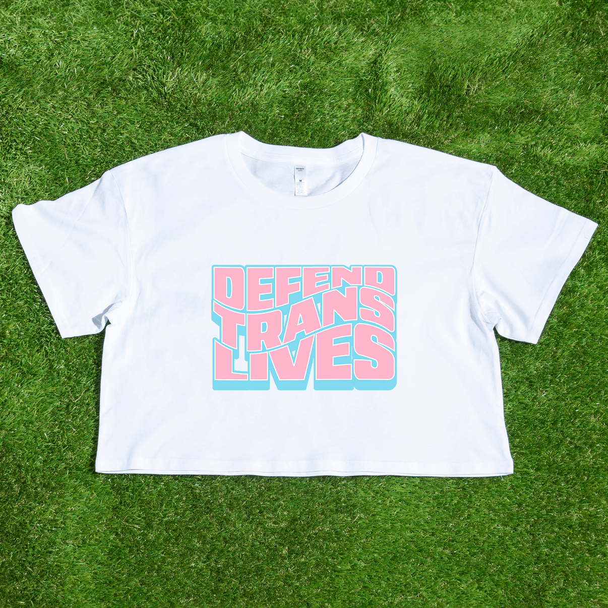 Defend Trans Lives Crop Tee - Original Design Locally Printed Trans ...